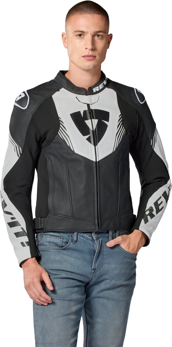 REV'IT Argon 3 Jacket Black/White - Voordeelhelmen.nl