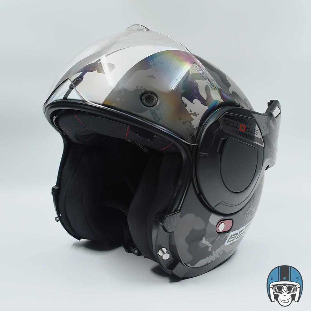 Beon B707 SKULL Zwart/Wit - Voordeelhelmen.nl