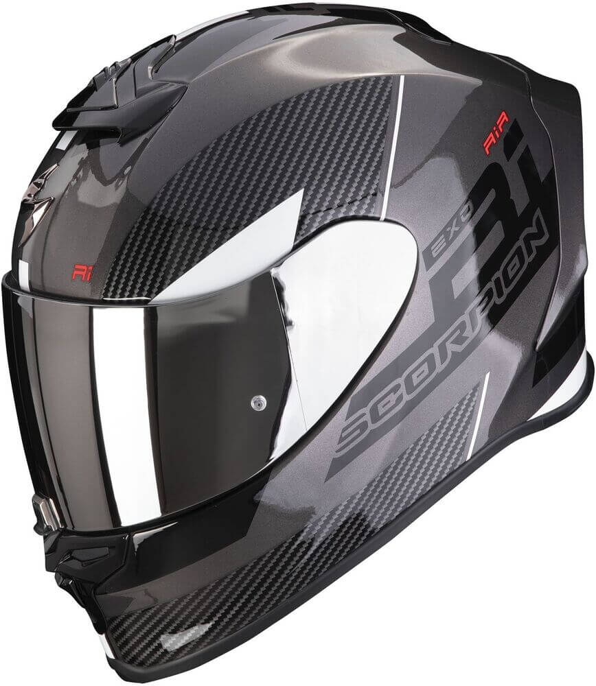 Scorpion EXO-R1 EVO AIR Final Dark Silver/Black/White - Voordeelhelmen.nl