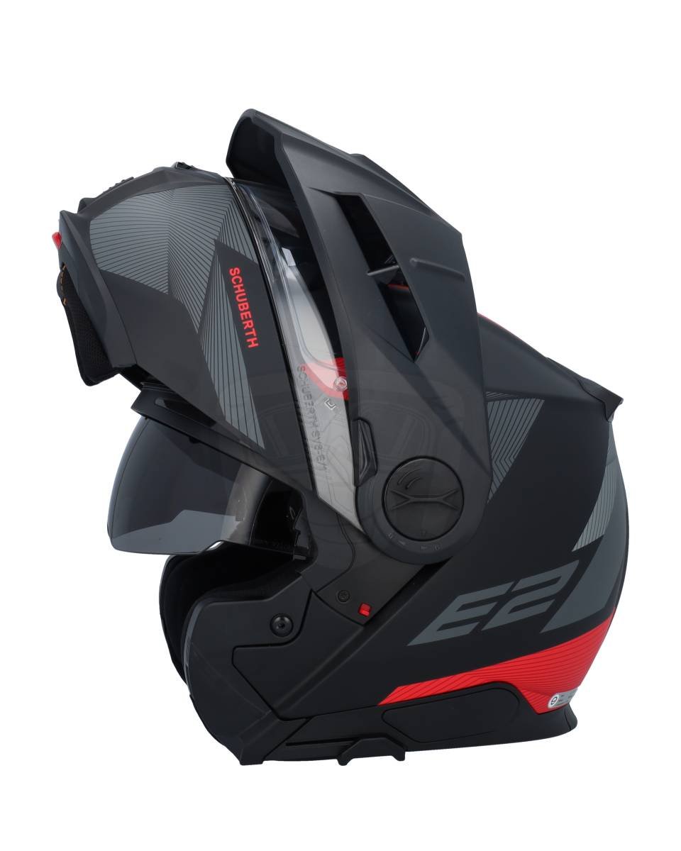 Schuberth E2 Defender Black/Red - Voordeelhelmen.nl