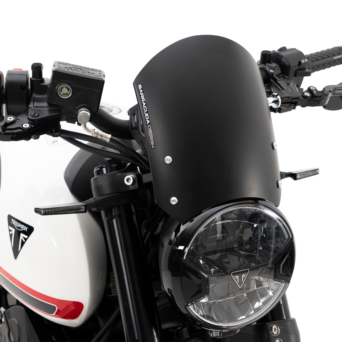 Aluminum Windshield Classic Black TR6300-21N - Voordeelhelmen.nl