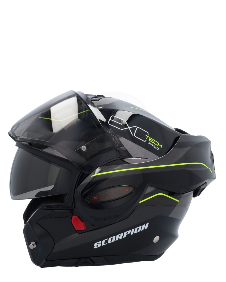Scorpion EXO-Tech EVO Pro Commuta Black/Silver/Yellow - Voordeelhelmen.nl