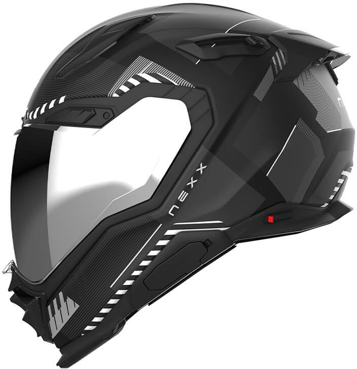 NEXX X.WST3 Fluence Black/Silver Mat - Voordeelhelmen.nl