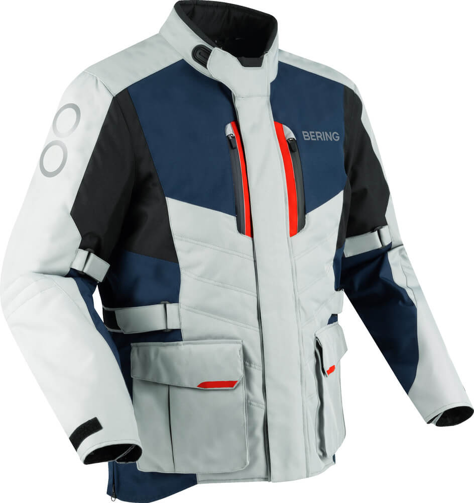 Bering Siberia Jacket Grey/Blue/Red - Voordeelhelmen.nl