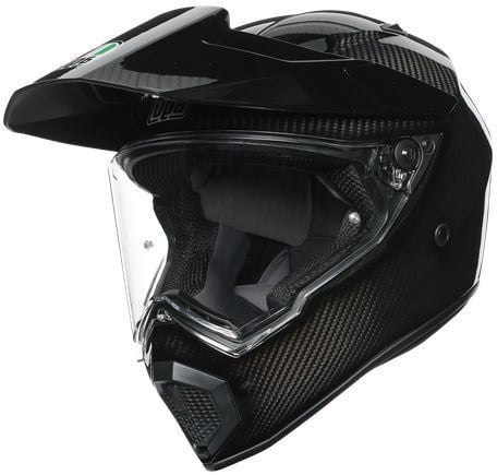 AGV AX9 Mono Glossy Carbon 001 - Voordeelhelmen.nl