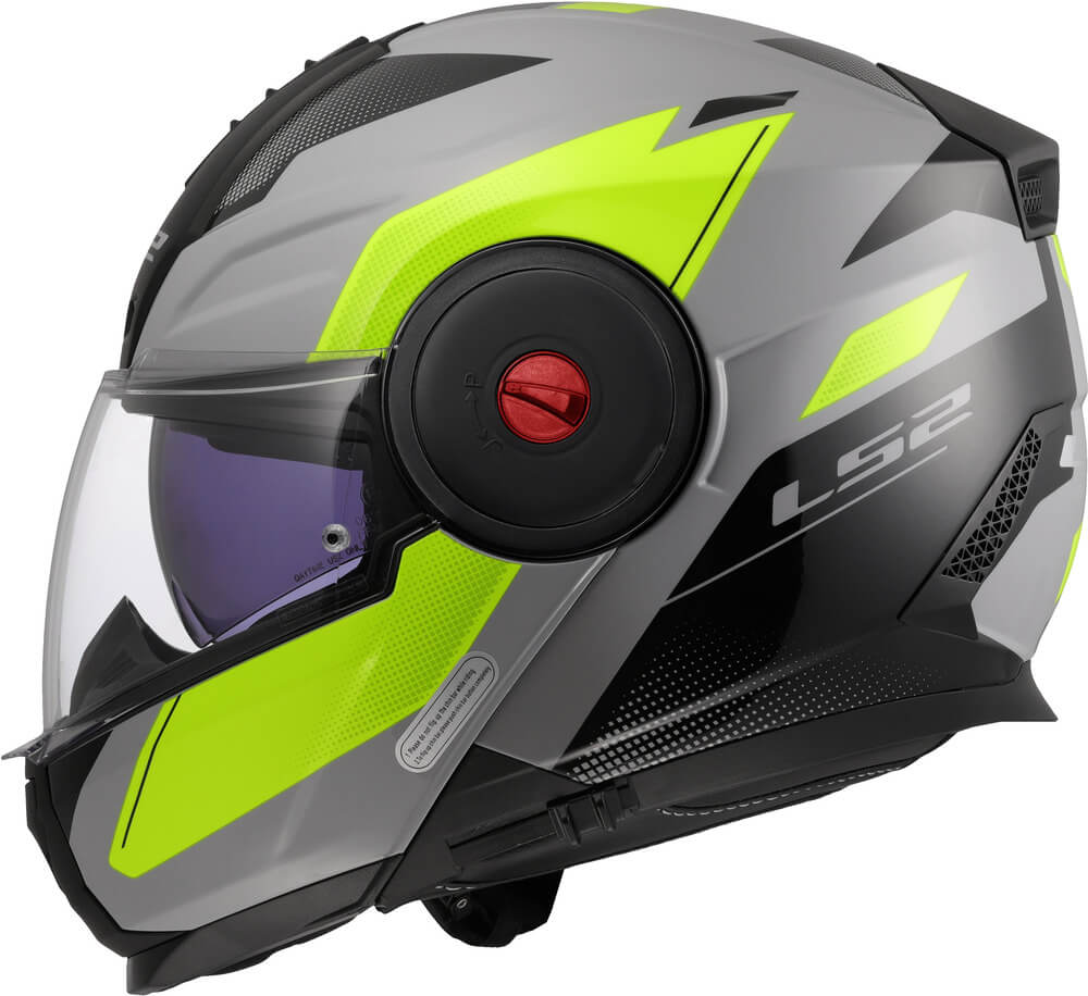 LS2 FF902 Scope II Duria Grey H-Vis Yellow - Voordeelhelmen.nl