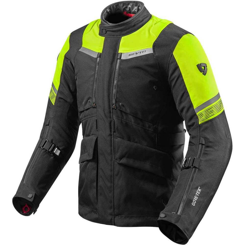 REV'IT Neptune 2 GTX Jacket Black/Neon Yellow - Voordeelhelmen.nl