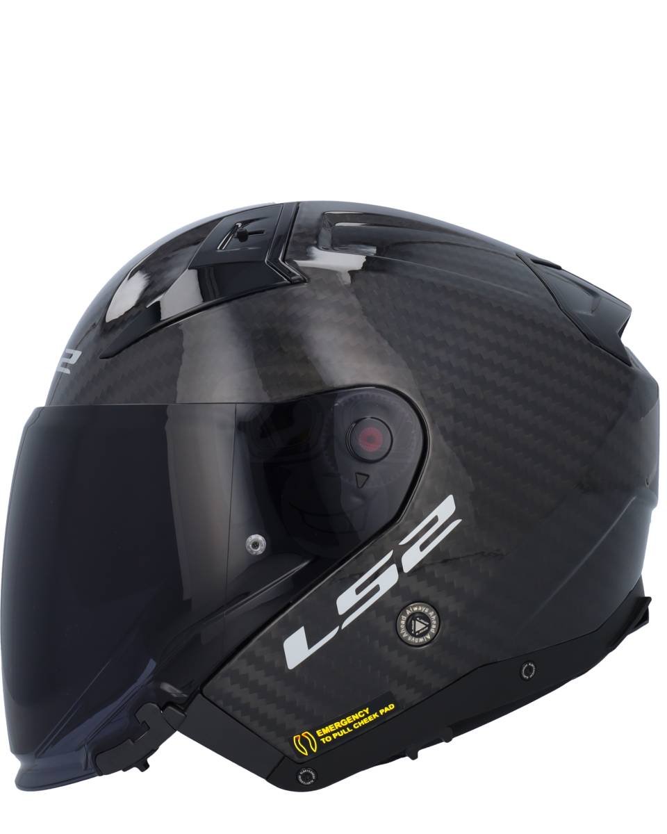 LS2 OF603 Infinity II Gloss Carbon - Voordeelhelmen.nl