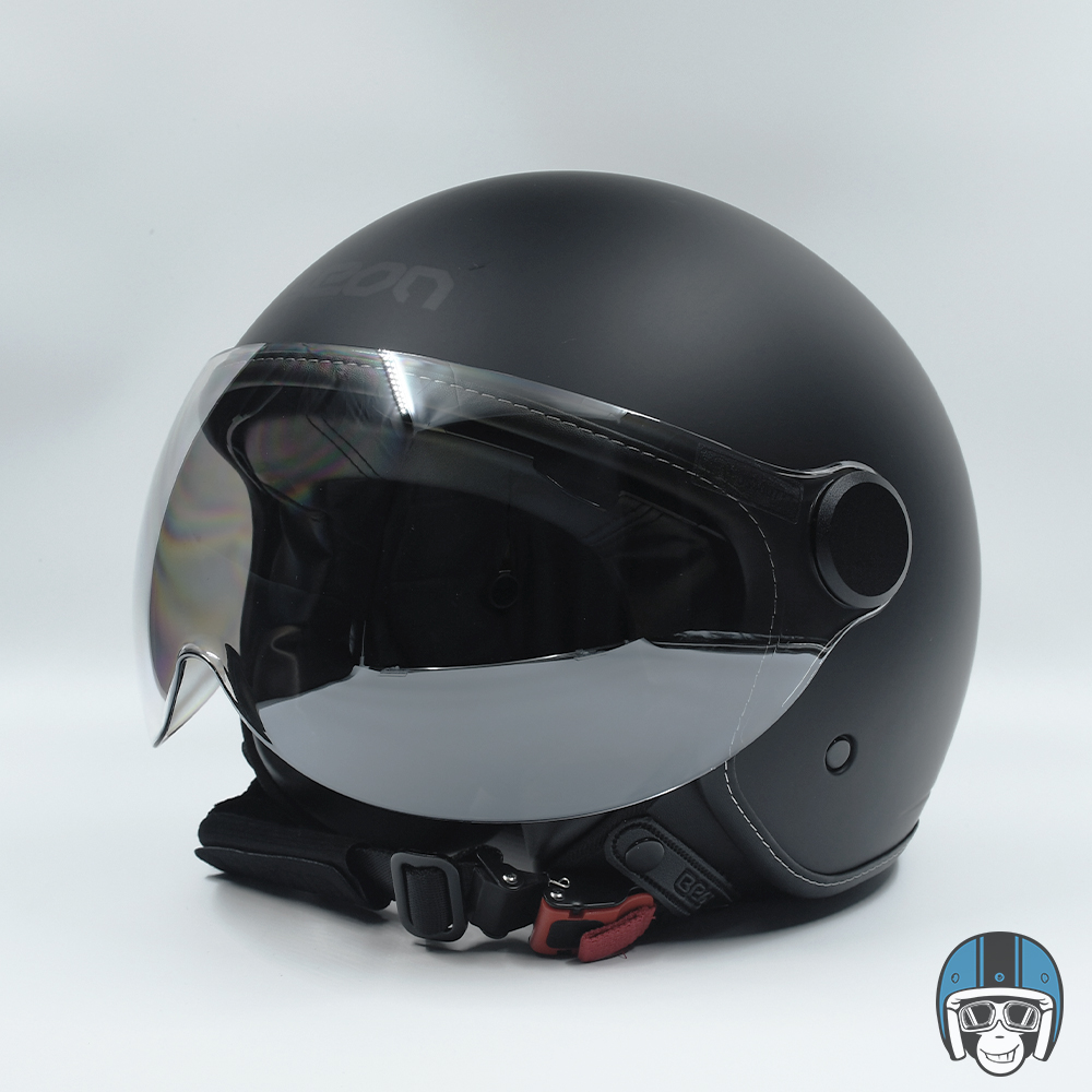 Beon B120 Logo Matt Zwart - Voordeelhelmen.nl